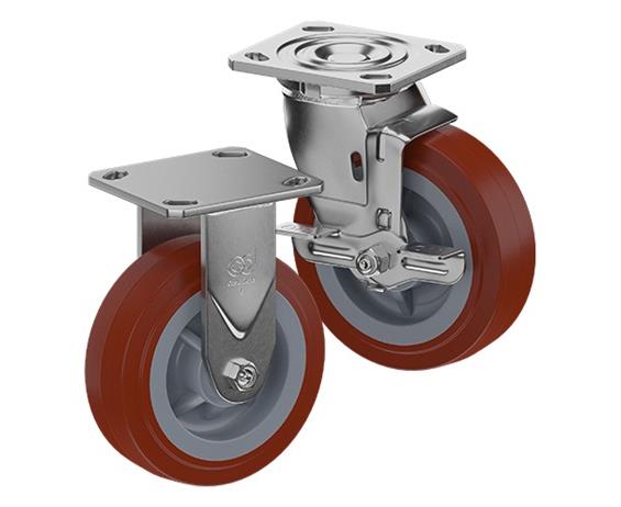 Casterdepot Top Plate Casters - Thermo-Urethane Wheel- Capacities Up To ...